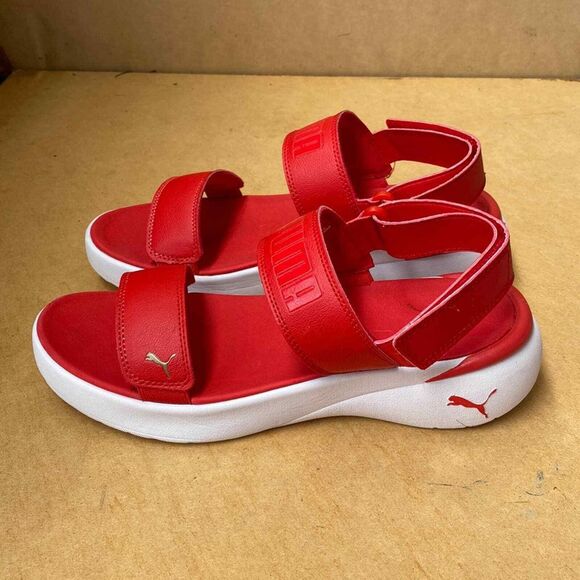 Puma | Shoes | Puma Shoes Women 9 Us 7 Uk Lily Sport Sandals Chunky Red ...